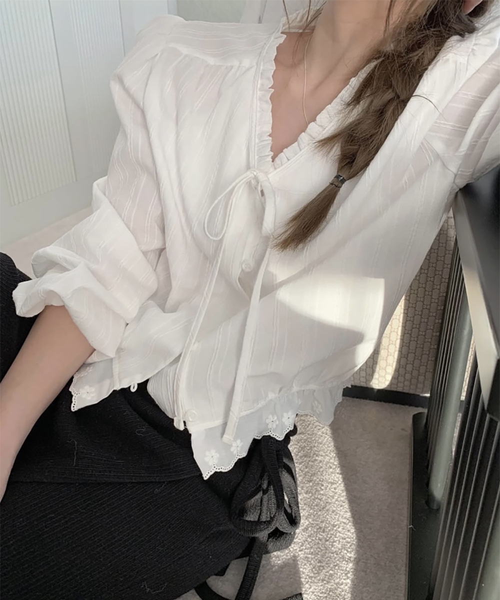 버나뎃 멜라운지 마그넷 블라우스 (2col) mellounge