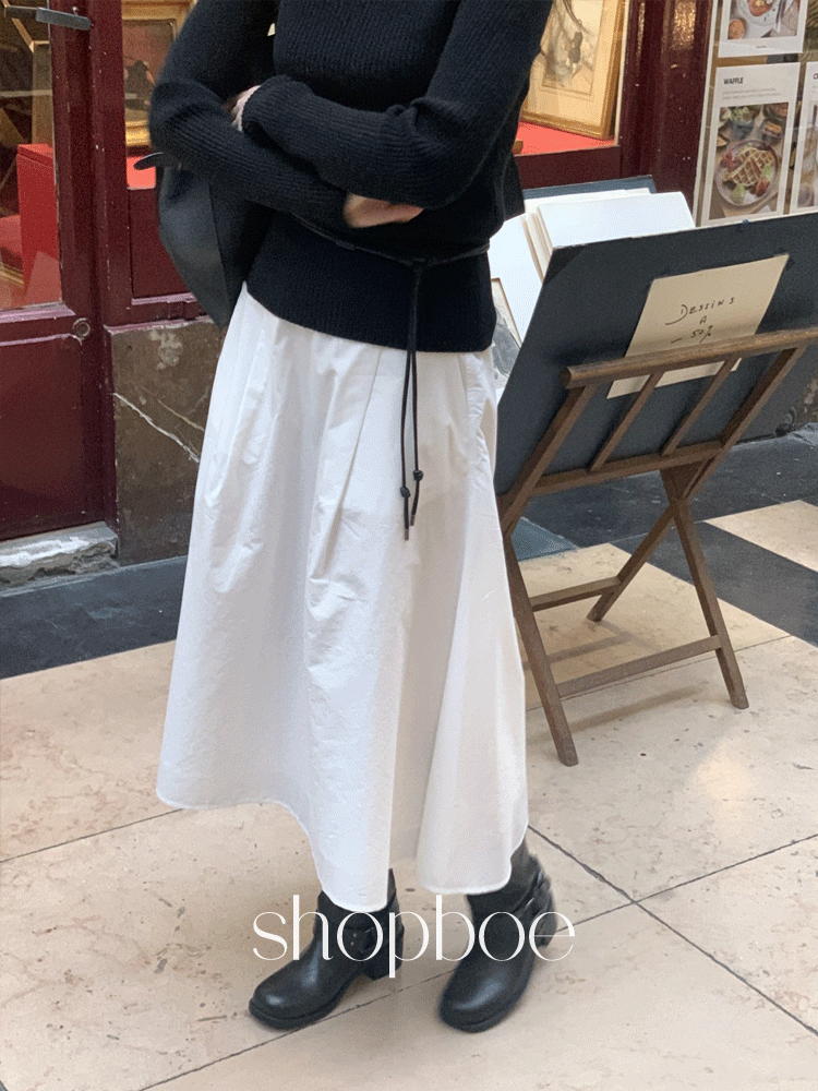 샵보애 verveine 버베인 마리 A라인 플레어 롱 스커트 sk (2col)