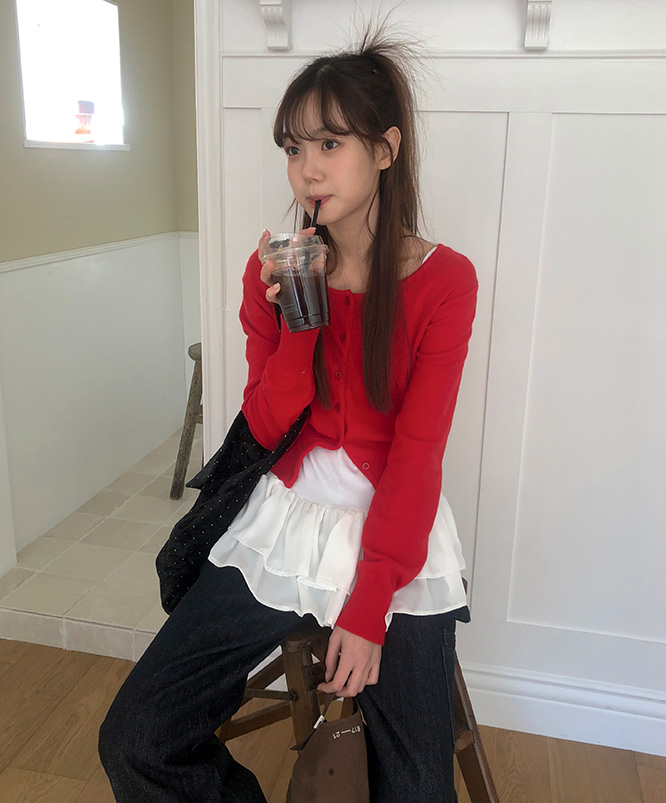 니어웨어 [얼리스프링 NEW🌷] 막스 울 유넥 가디건 (9color)