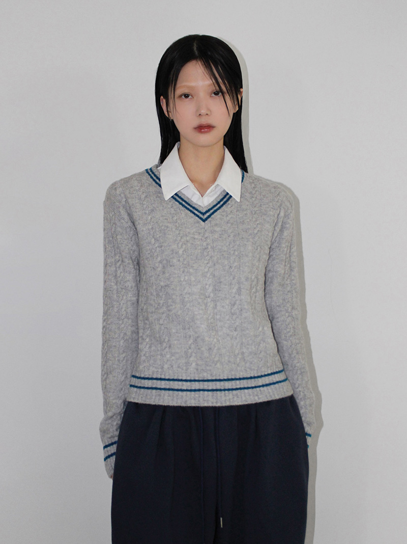 아케 TWIST V-NECK NT (5color!)