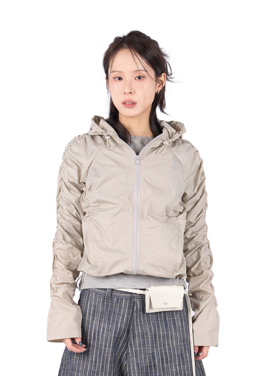 릿킴 COATED SHIRRING JACKET