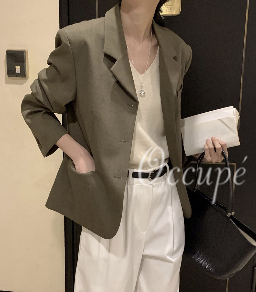 오큐페 이너프 플랜트 자켓 (2col) inouf 싱글자켓 쓰리버튼