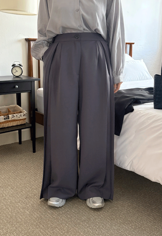 리치무드 샹스 pintuck wide sl (2color)