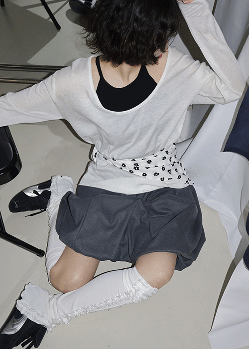 무무크 홀터 나시 니트 set 3col - ivory