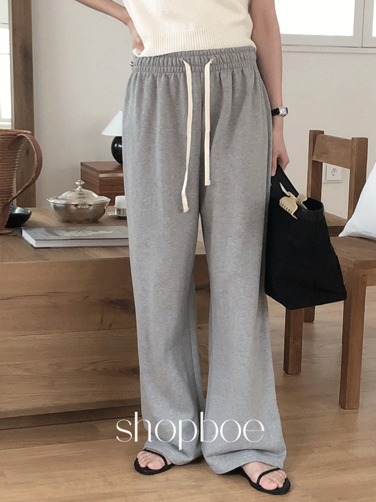 샵보애 Le Butter 르버터 마리 쭈리 스웻 밴딩 와이드 팬츠 pt (2col)