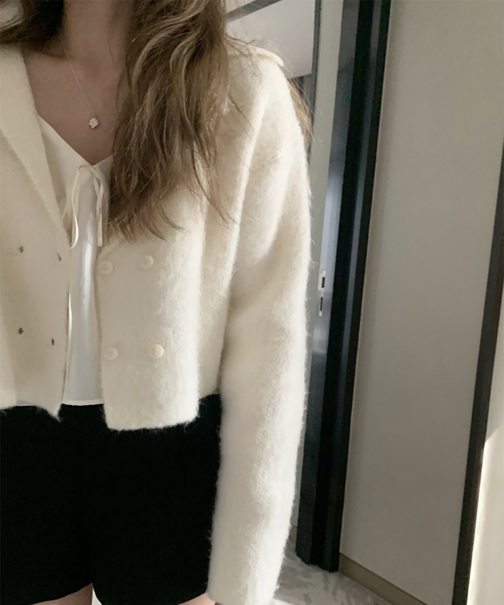 버나뎃 멜라운지 퓨어 니트 가디건 (2col) mellounge