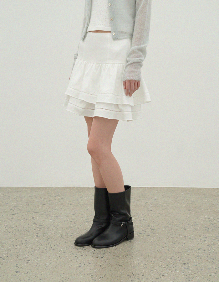 라무어 [2nd] [made] Anna lace skirt_ivory