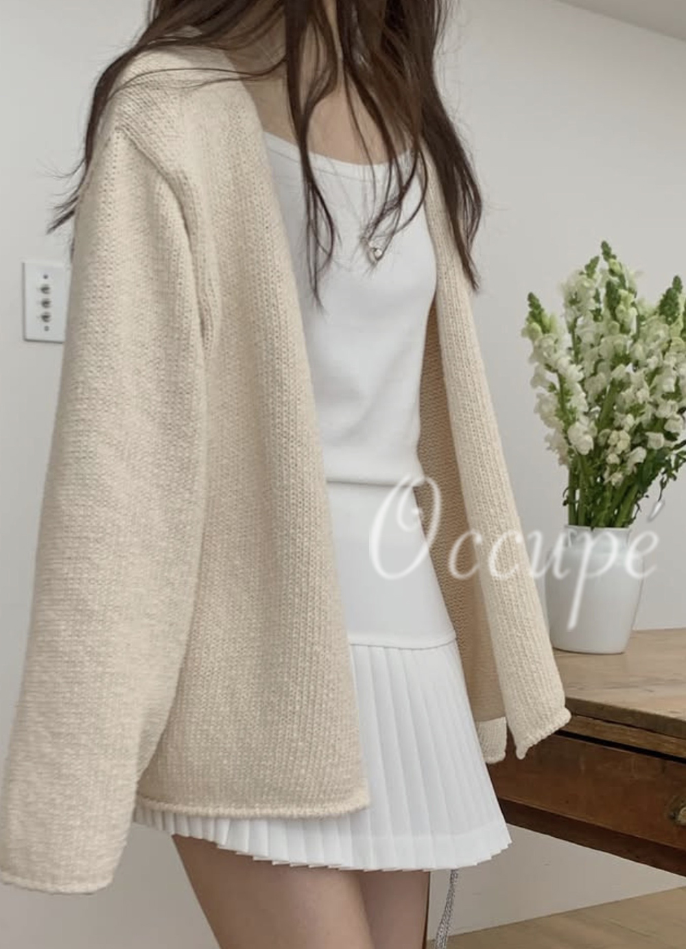 오큐페 미엘 케이드 가디건 (3col) miel 오픈가디건 간절기