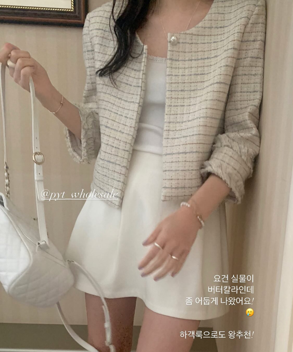 버나뎃 Pyt 노벨라 트위드 자켓 (2col) 프영띵 프리티영띵