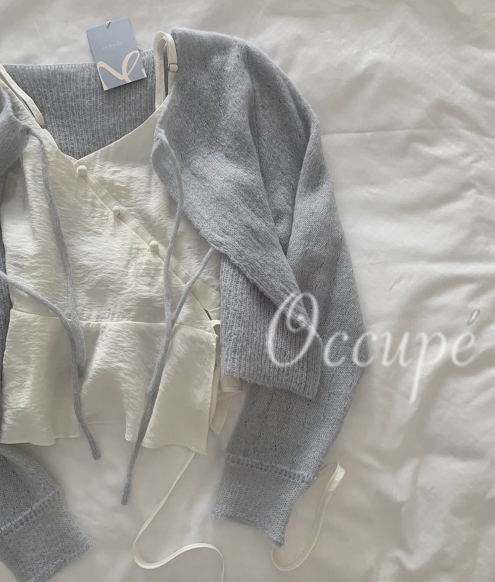 오큐페 [당일발송]멜라운지 로에 뷔스티에 (2col) mellounge 레이어드룩