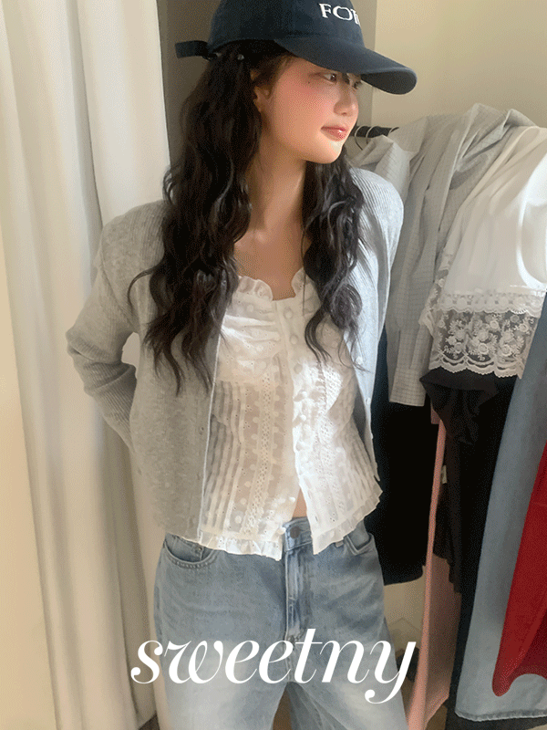 나이니 [바로배송/국내제작/sweetny/퀄리티굿!] 포지티브 소프트 골지 긴팔 니트 가디건