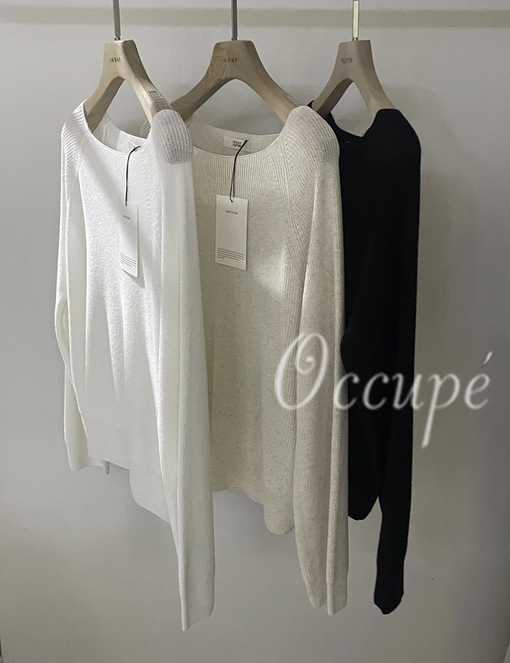 오큐페 이너프 메이트 린넨 니트 (3col) inouf 여름 썸머니트