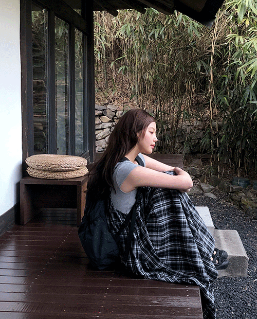 데일리마켓 momo check ops / 2color