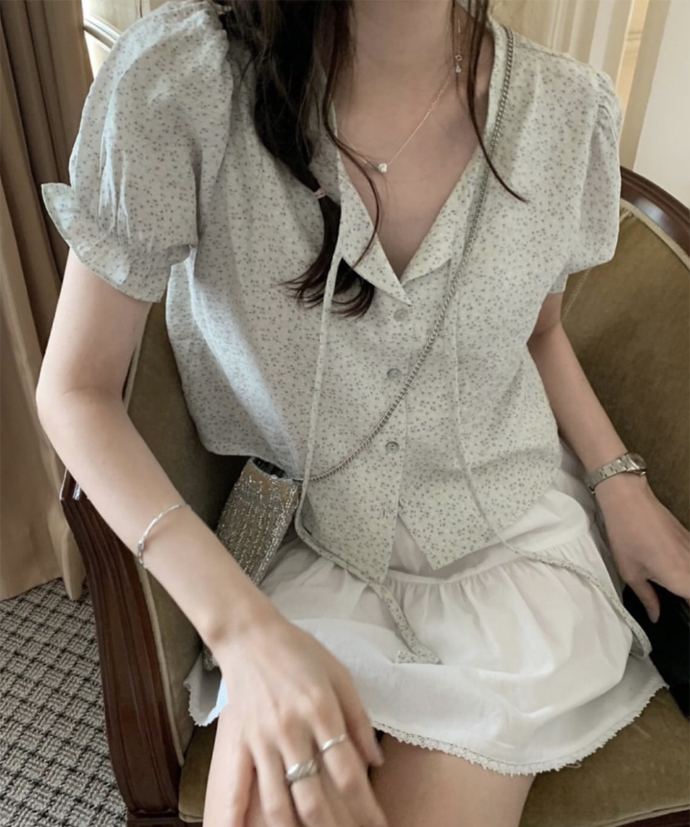 버나뎃 [당일 민트]Pyt 모네 꽃 블라우스 (2col) 프영띵 프리티영띵