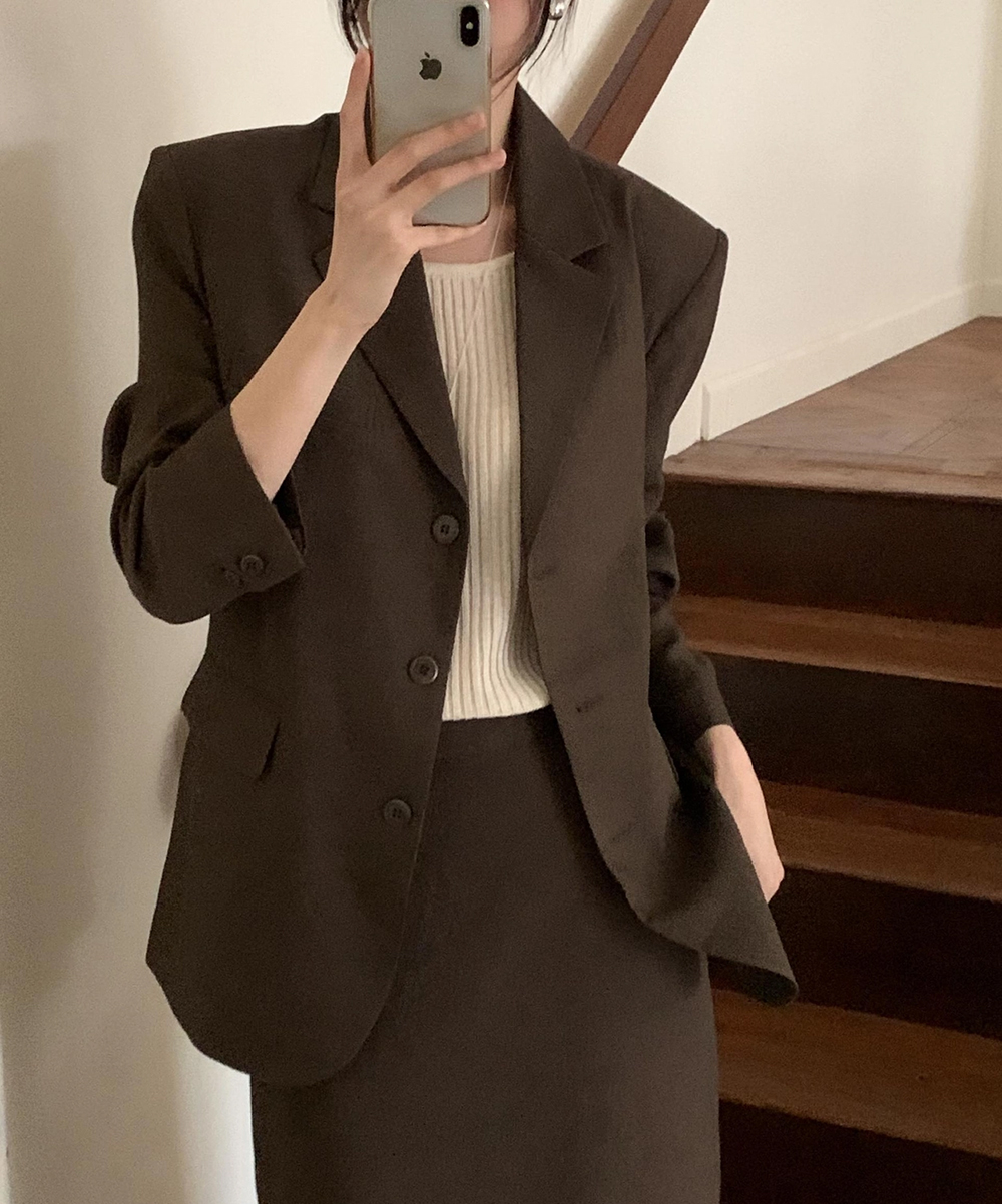 버나뎃 이너프 위드 린넨 자켓 (2col) inouf