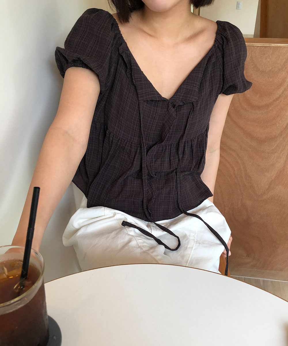 트로브 Frill Off Blouse (2Colors)