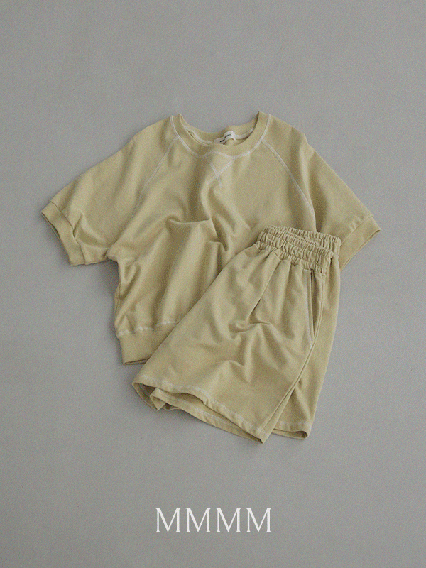 젬마월드 MMMM #셋업추천보이 스티치 썸머맨투맨[size:Free,L]