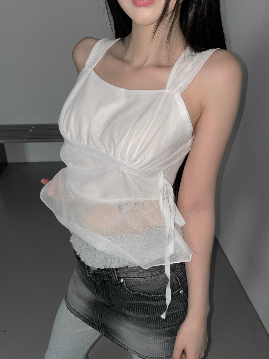 디에어타운 ringer sleeveless top(2 color)