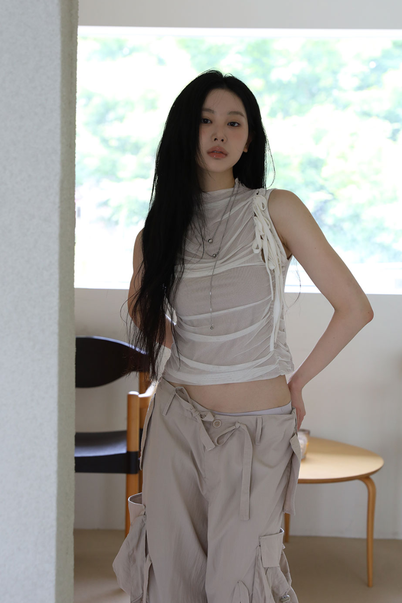 컬러인아이디 [MD PICK] 소이 메쉬 셔링 나시