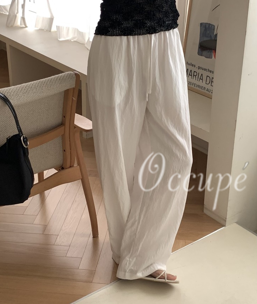 오큐페 플러터 리오르 밴딩 팬츠 (3col) flutter 여름 데일리팬츠