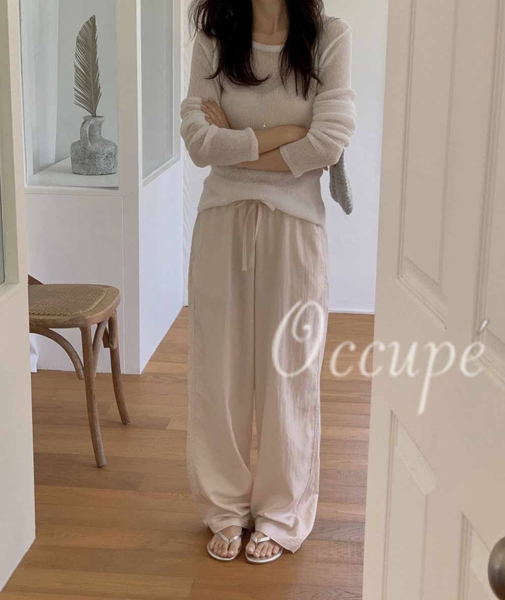 오큐페 [당일발송]미엘 캔디 팬츠 (2col) miel 여름 밴딩팬츠