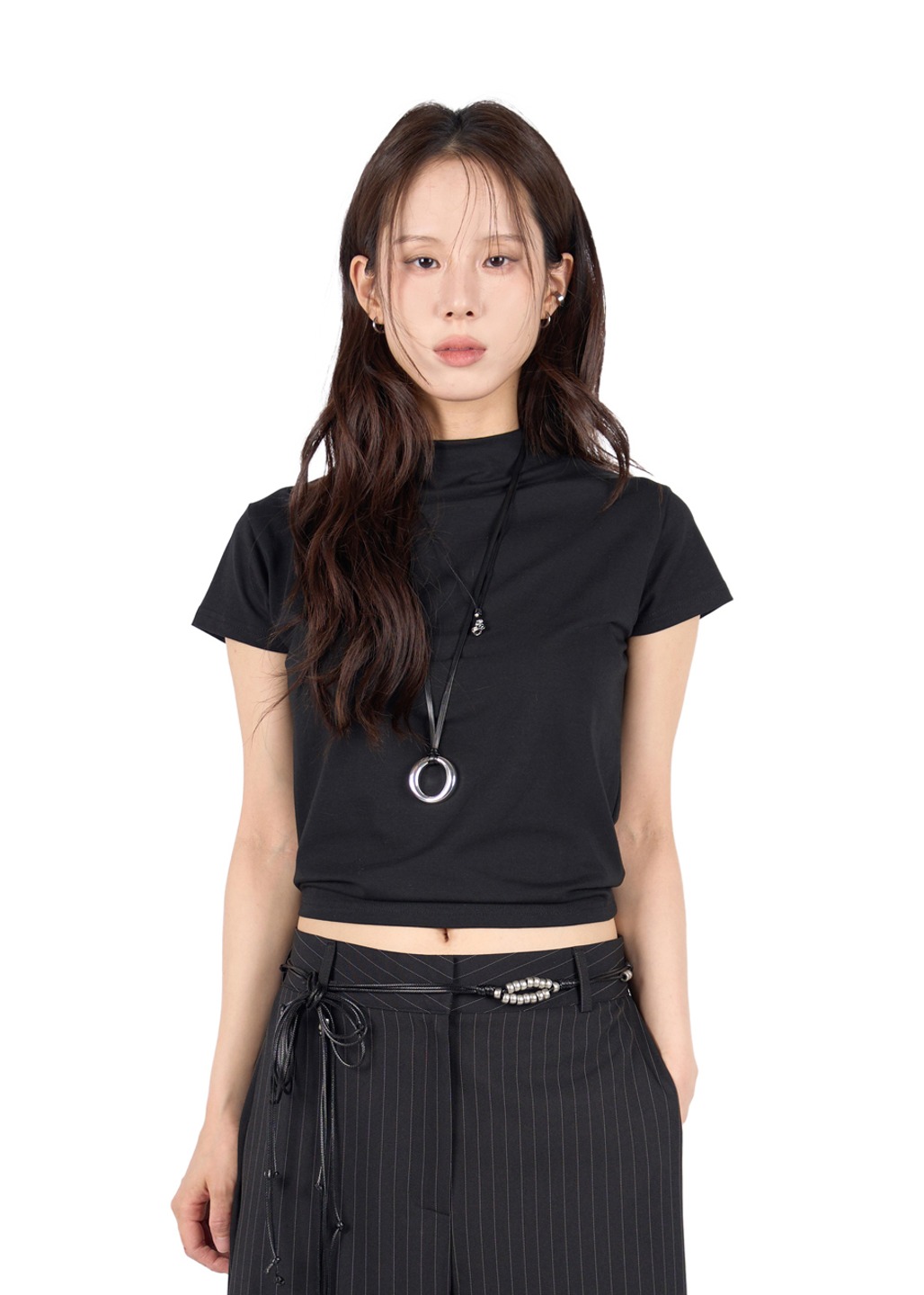 릿킴 HALF NECK TEE