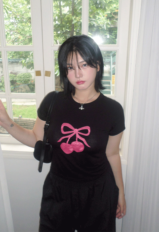 리치무드 체리파이 short sleeve t (2color)