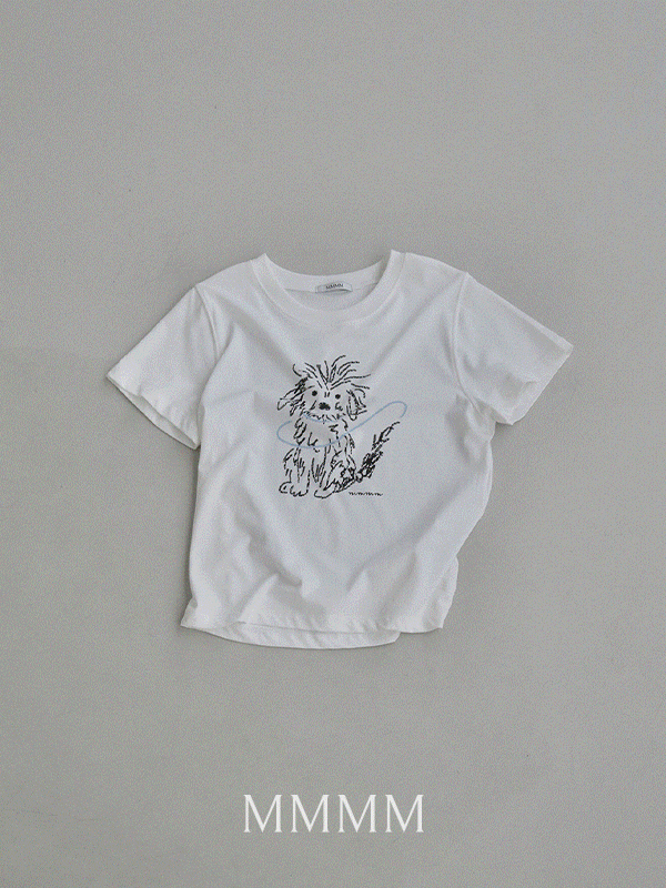 젬마월드 MMMM 'PUPPY' 그래픽반팔티 [size:1,2]