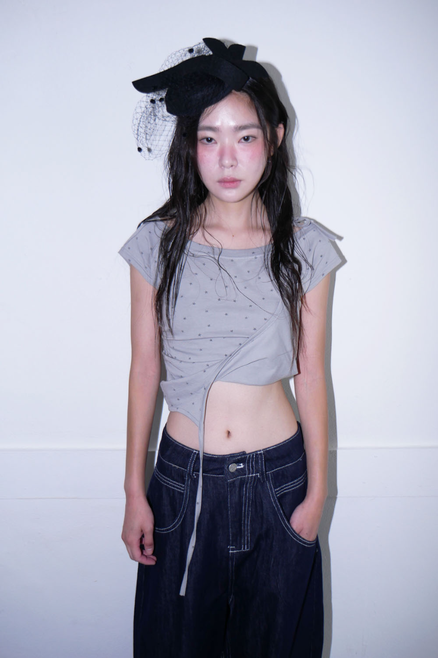 팁씨 ruche strap tee (3color)