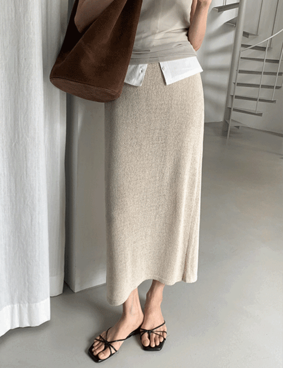 라이크유 키얼스 린넨 니트 스커트 (SK) - 3color