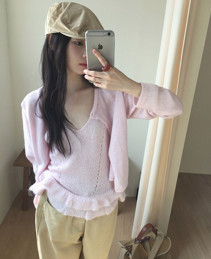 메이비베이비 [당일발송]Sherwin Cardigan Set (2colors)