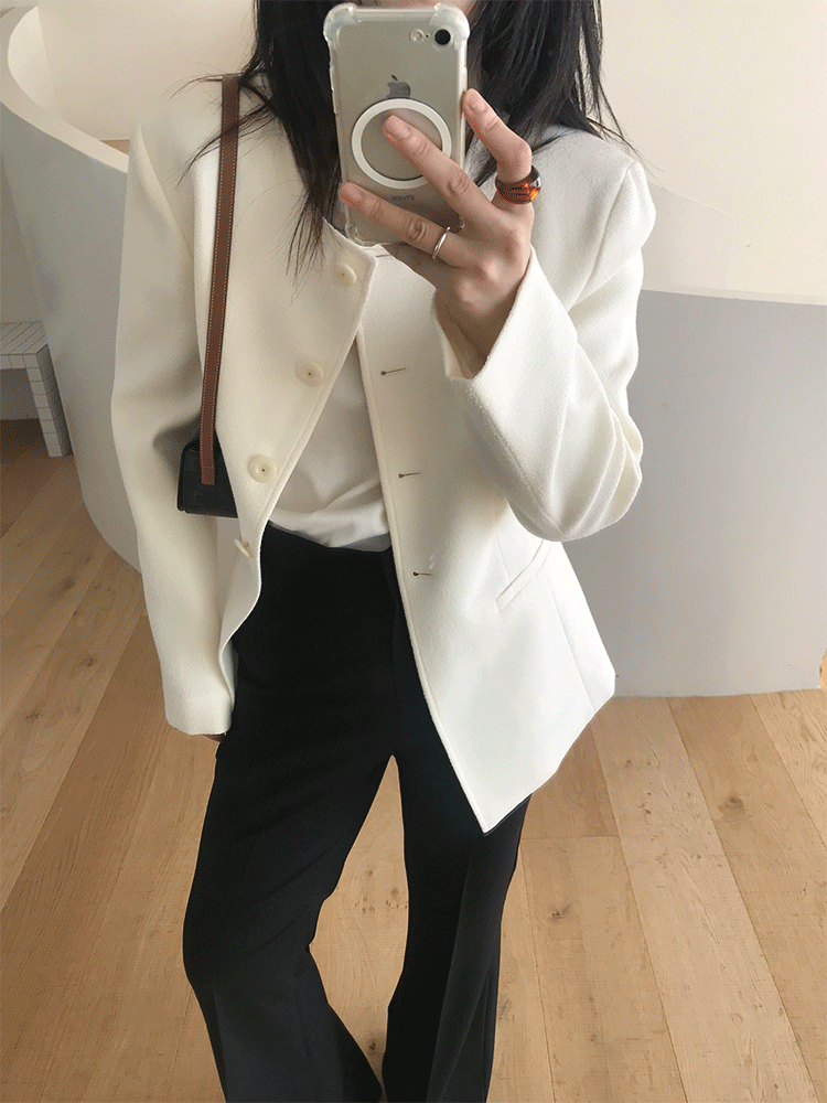 파우드 line midi jacket