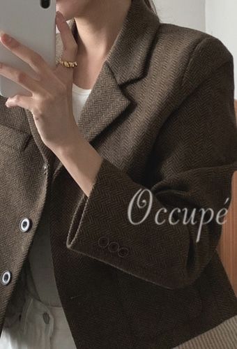 오큐페 이너프 베른 울 자켓 (2col) inouf 울80 숏자켓