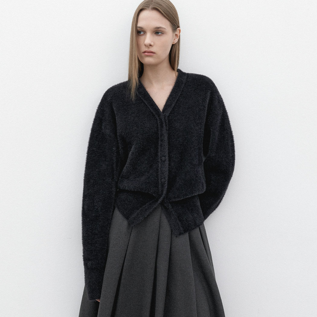 아틀리에나인 (CD-2238)FAKE ANGORA VOLUME SLEVE KNIT