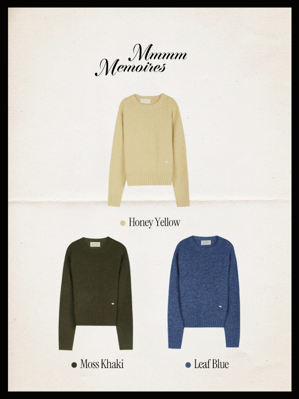 젬마 [Memories] MMMM ＃단독주문/당일발송브러시 울헤어리 니트[size:44~77]