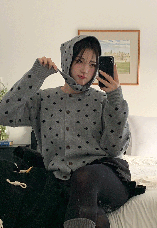 리치무드 롤라 dot cardigan set (2color)