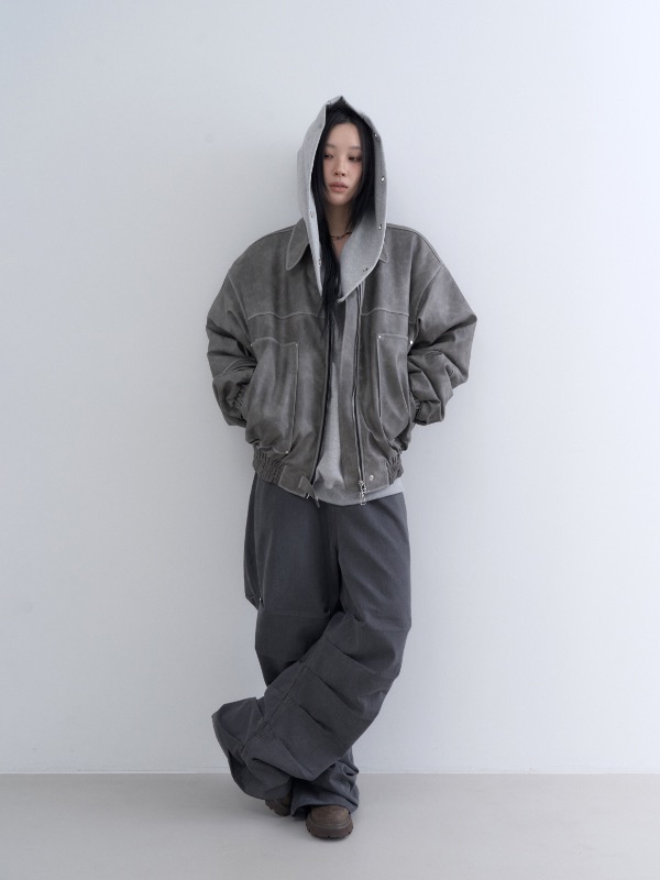 로웨어 fade leather pocket padding
