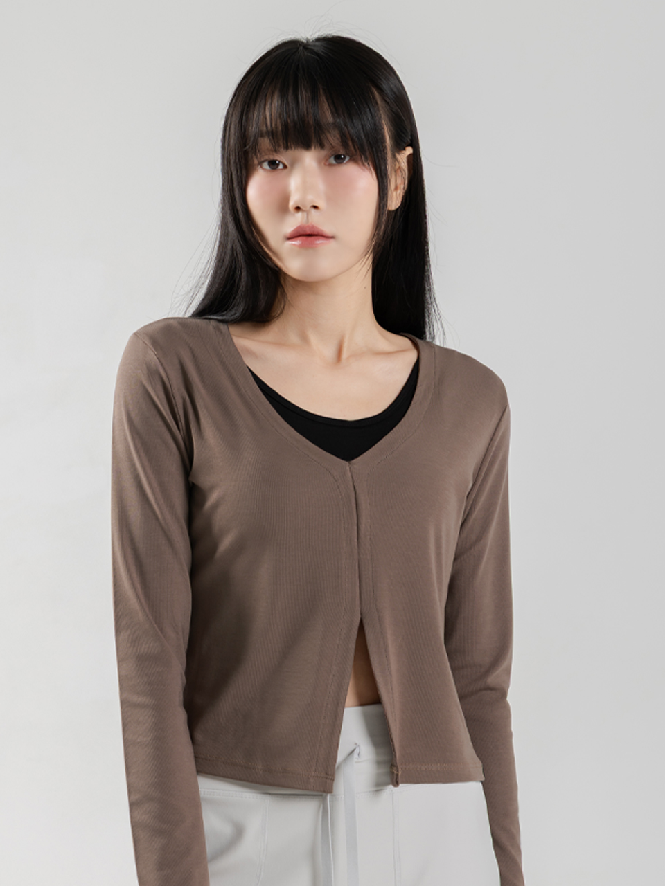 모어아웃 [3TT6381]Deep V Cover Cardigan-3color