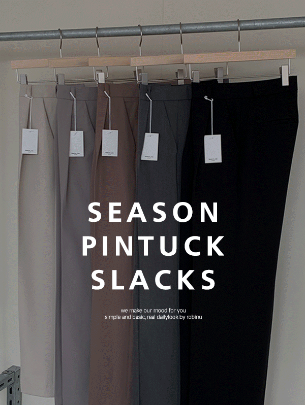 [MADE] 35,000장 ! [HONEST,YOU] 시즌 핀턱 슬랙스 6 color(S,M,L)