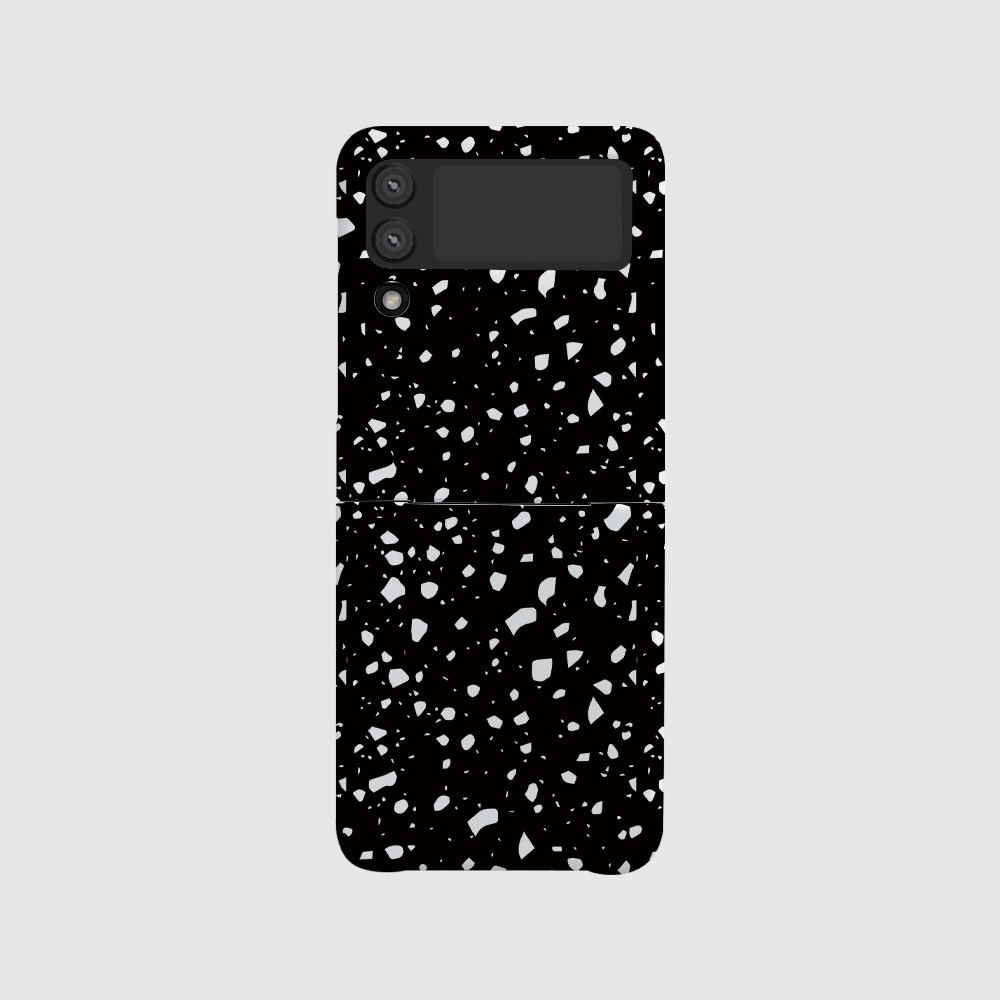 168cm케이스 무광 Z플립3z플립4 테라조 블랙 삼성 갤럭시 Z플립 지플립 제트플립 6 5 4 3 무광 하드 커플 남자 여자 친구 생일 귀여운 캐릭터 디자인 선물