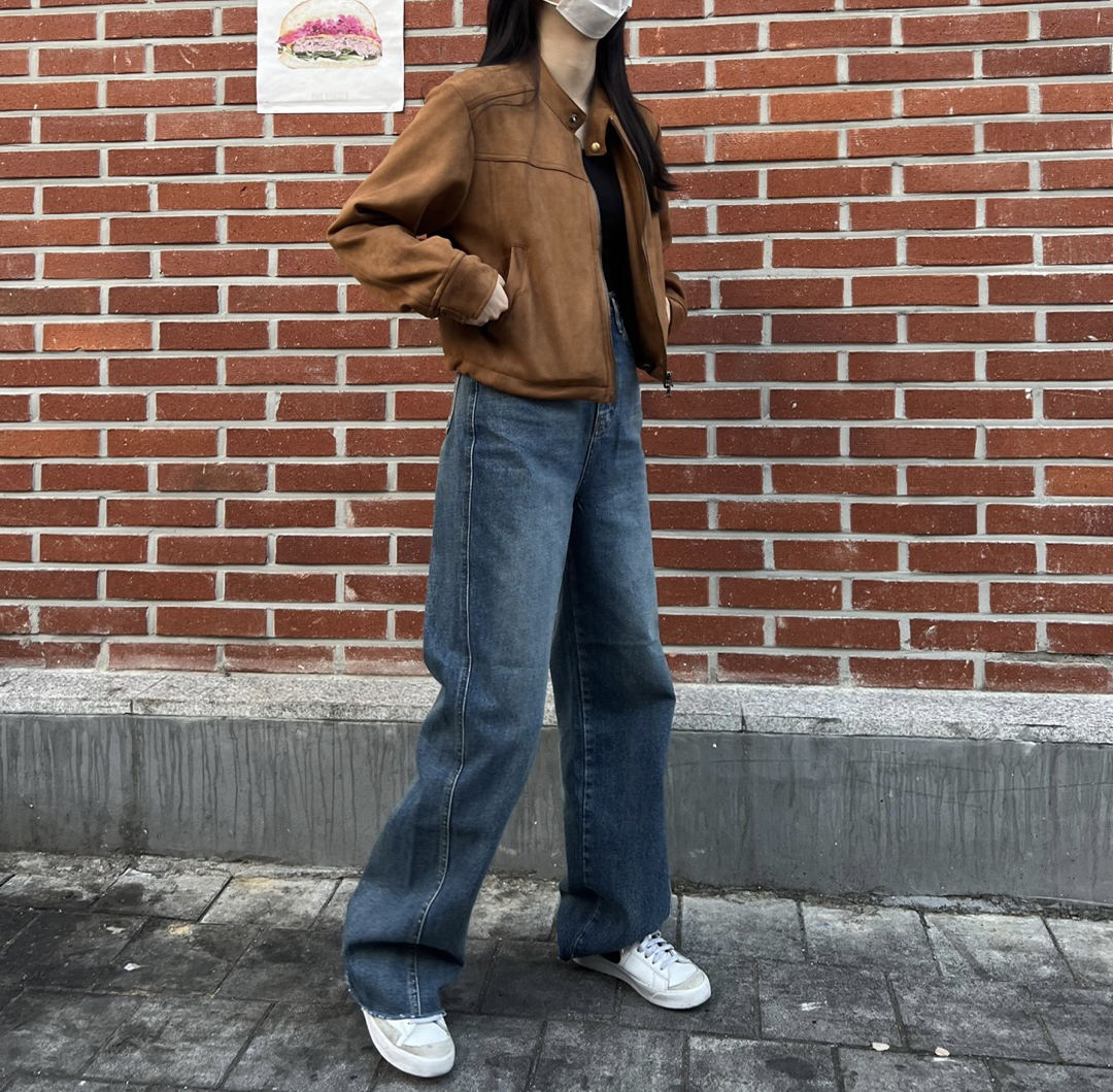 진리 Suede string jumper