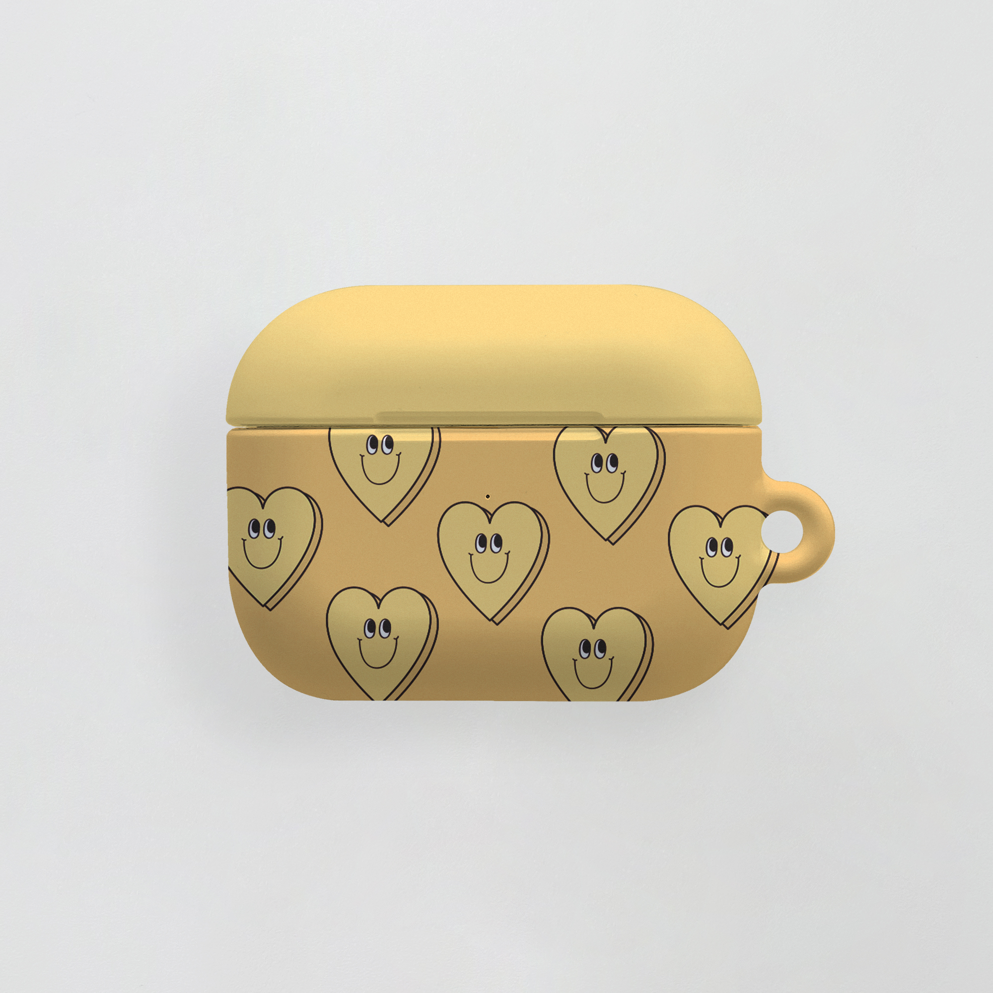 168cm케이스 Airpods Pro Hard 욜로 하트 패턴 옐로우 에어팟케이스 에어팟프로 에어팟1세대 에어팟2세대 에어팟3케이스 캐릭터 귀여운 특이한 블루투스케이스