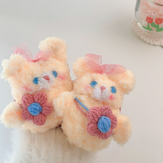 나인틴프라이데이 🚀당일출고 플리스 곰돌이 에어팟 케이스 에어팟1 에어팟2 에어팟3 프로 1세대 2세대 3세대 귀여운 이쁜 예쁜 친구 가족 지인 생일 선물 우정 커플 우정템