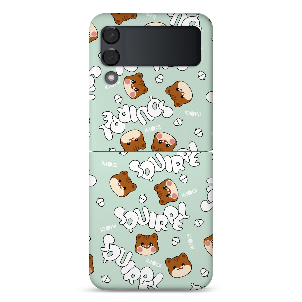 삼성 갤럭시 Z플립 케이스 하드 와글다람 민트(지플립4 3 2 1 ZPLIP 제트플립)커플