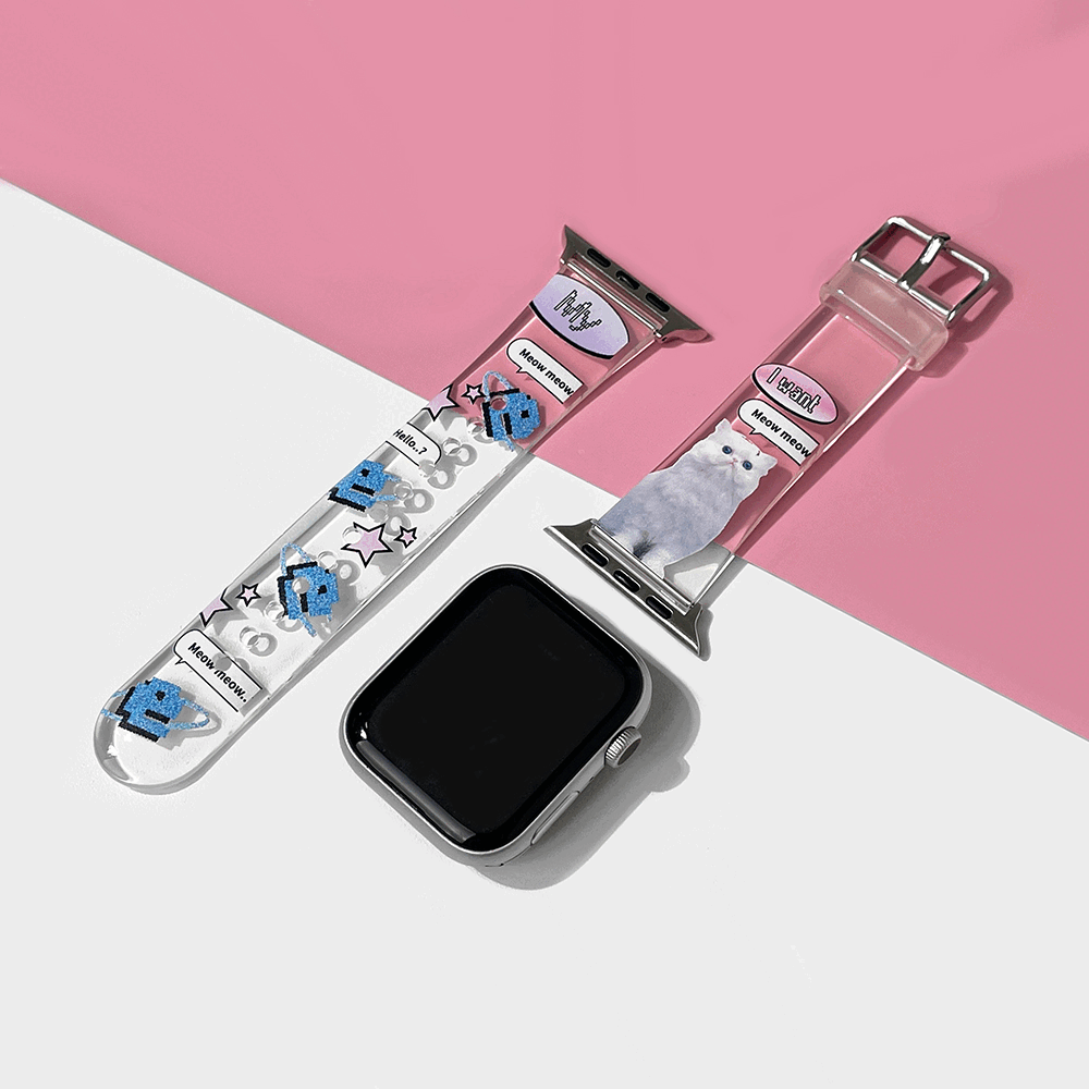 168cm케이스 (투명-워치스트랩) y2k 레트로 시리즈 모음전 . 애플워치 스트랩 1 2 3 4 5 6 7 SE 밴드 시계줄 실리콘 TPU 줄 줄질 아이폰 케이스