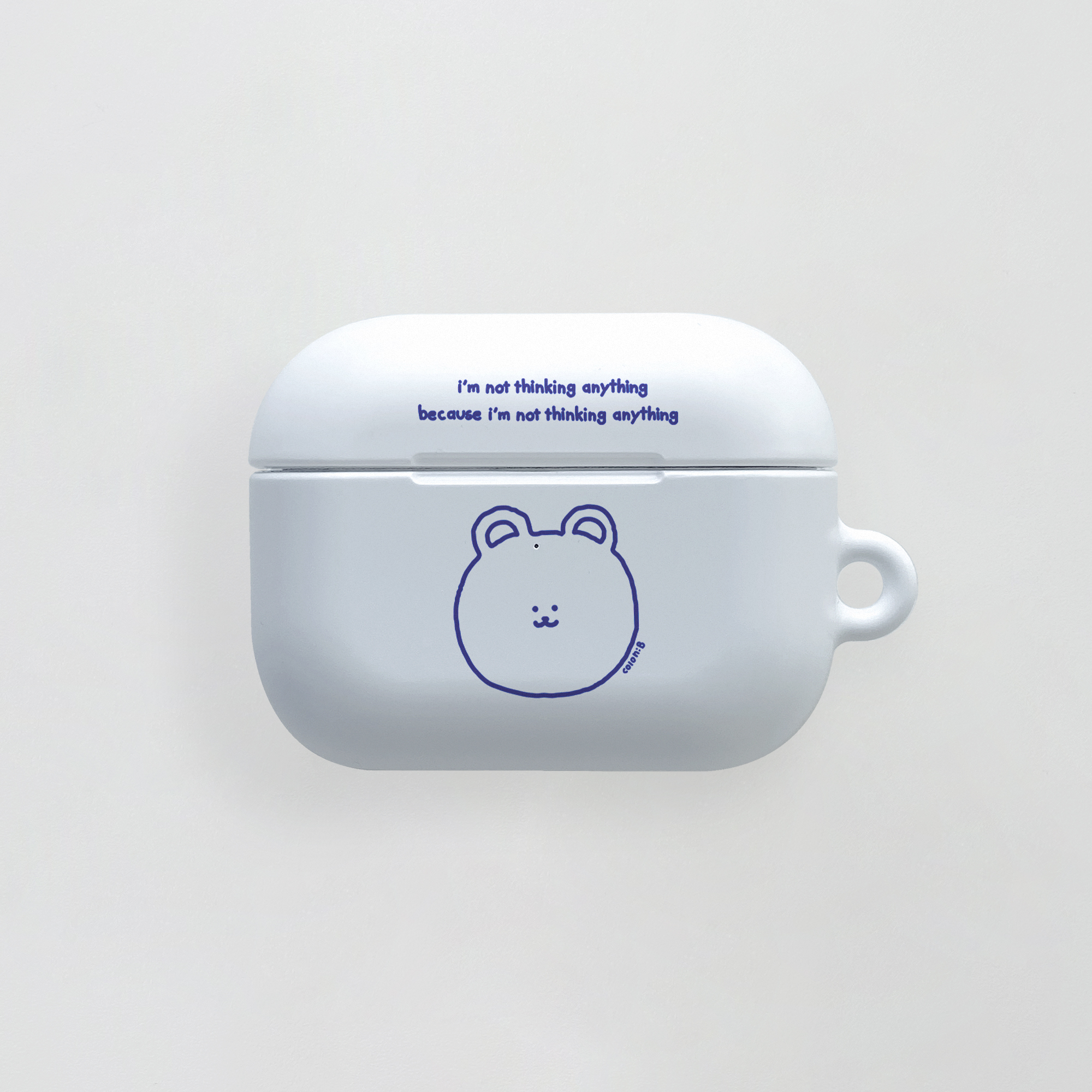 168cm케이스 Airpods Pro2 Hard 무생각 문문이 블루 에어팟 1세대 2세대 3세대 에어팟프로 에어팟프로2 블루투스 케이스