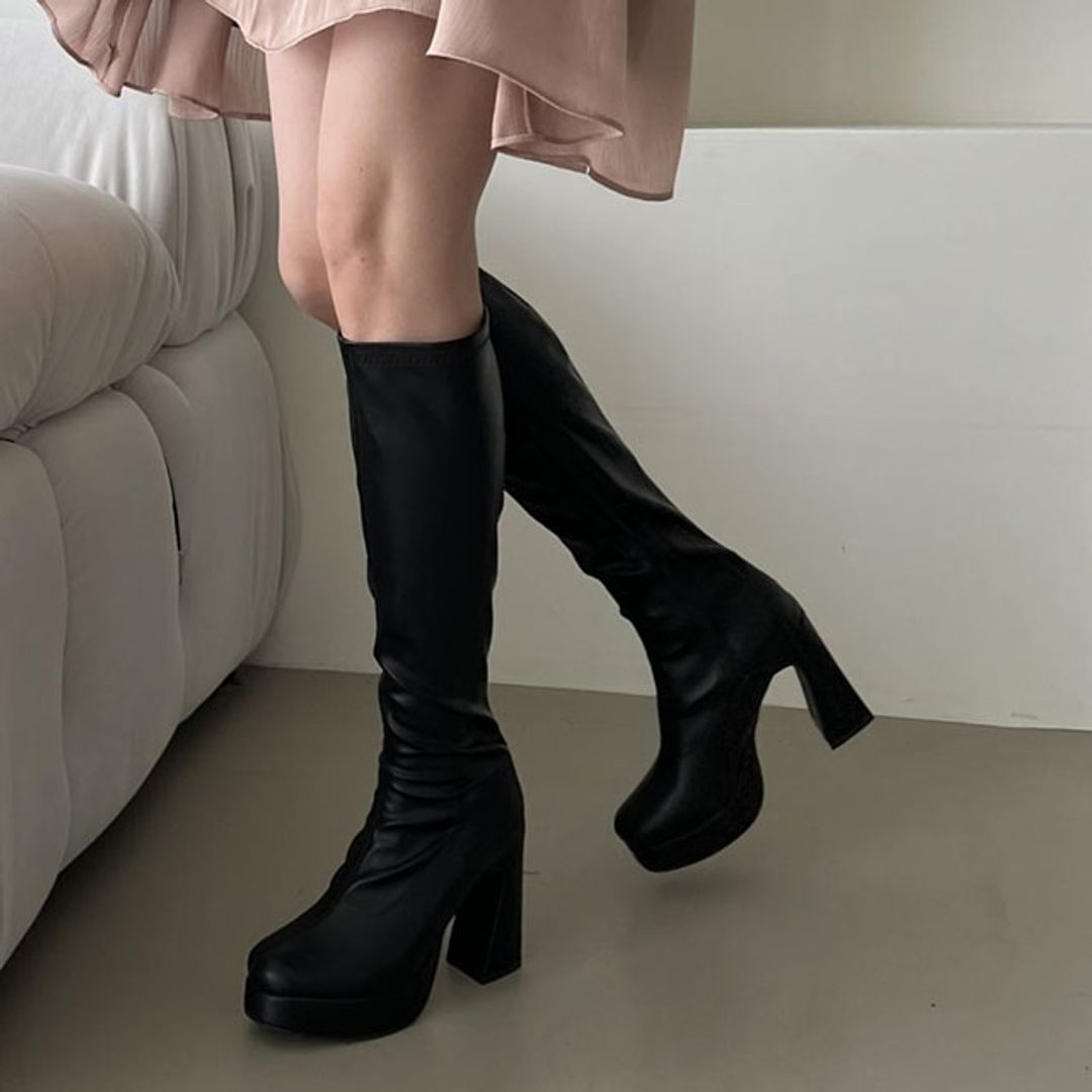 통굽10cm225~250 키높이 롱부츠 가보시 롱워커 라운드 스퀘어 트위드 로퍼 가죽 레더 스웨이드 앵클 첼시 웨스턴 구두