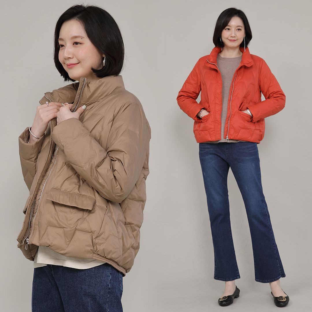 포스티 경쾌한 오리털 경량 여성 봄 가을 겨울 숏 패딩 점퍼 J09232