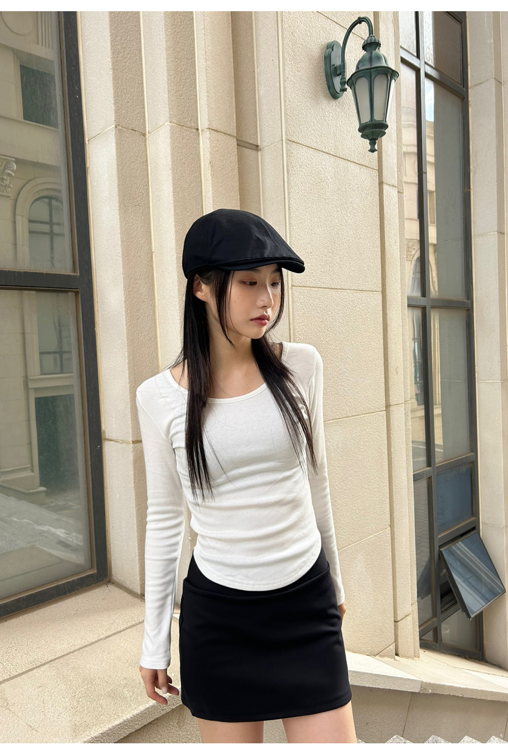 옵텐소 {Best} roni u-neck t-shirt (4color)