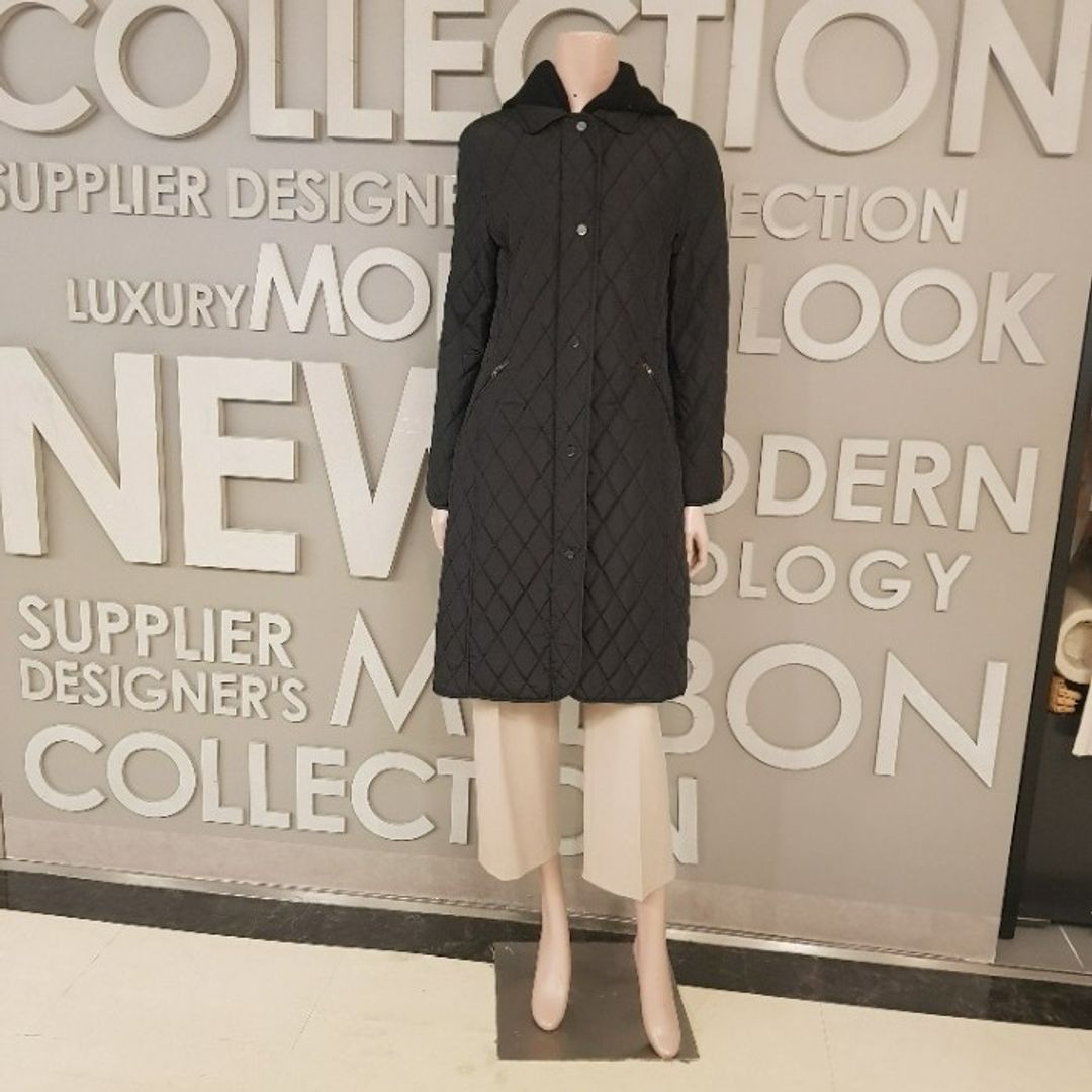 포스티 Bcbg Nc13 클론드 퀼팅 탈부착 후드 롱 패딩 퀼팅패턴 탈부착 니트 후드 롱패딩 점퍼 B2d9r138